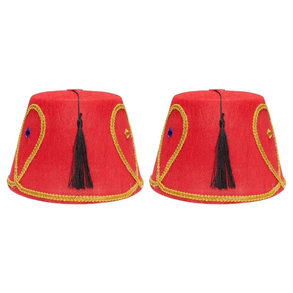Mens Bellhop Cap Carnivals Fez Hats Stage Performance Turkish Hat Music ...
