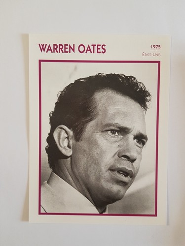 WARREN OATES - CARTE FICHE CINEMA PORTRAIT DE STAR | eBay