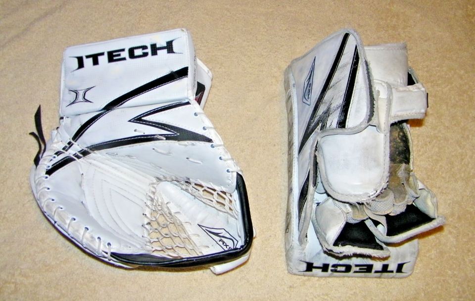 ITECH RE-FLEX MATCH SET SENIOR ADULT GOALIE GLOVES CATCH GLOVE GREAT ...