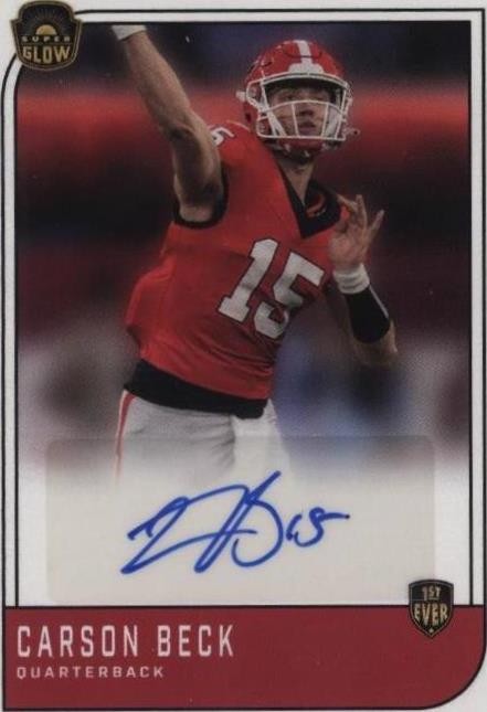 2023 Super Glow Super 7's - 1st Ever Autographs Carson Beck #CB-1 (AU ...