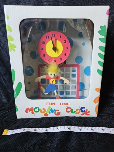 Vintage Fun Time Moving Soccer Clock New In Box | eBay