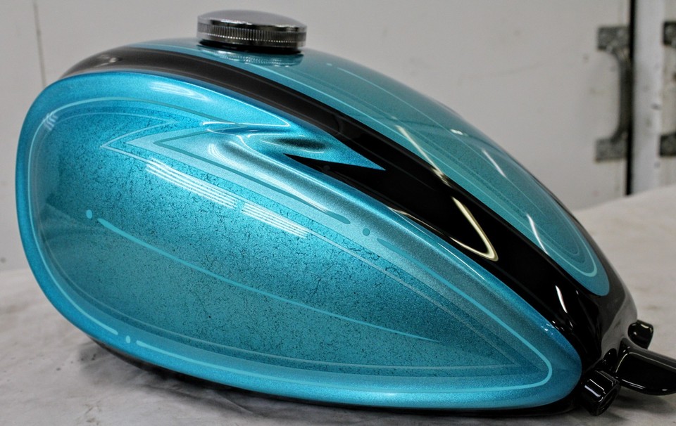 One Off Custom Painted Chopper Tank. Mid Tunnel Wassel Style | eBay