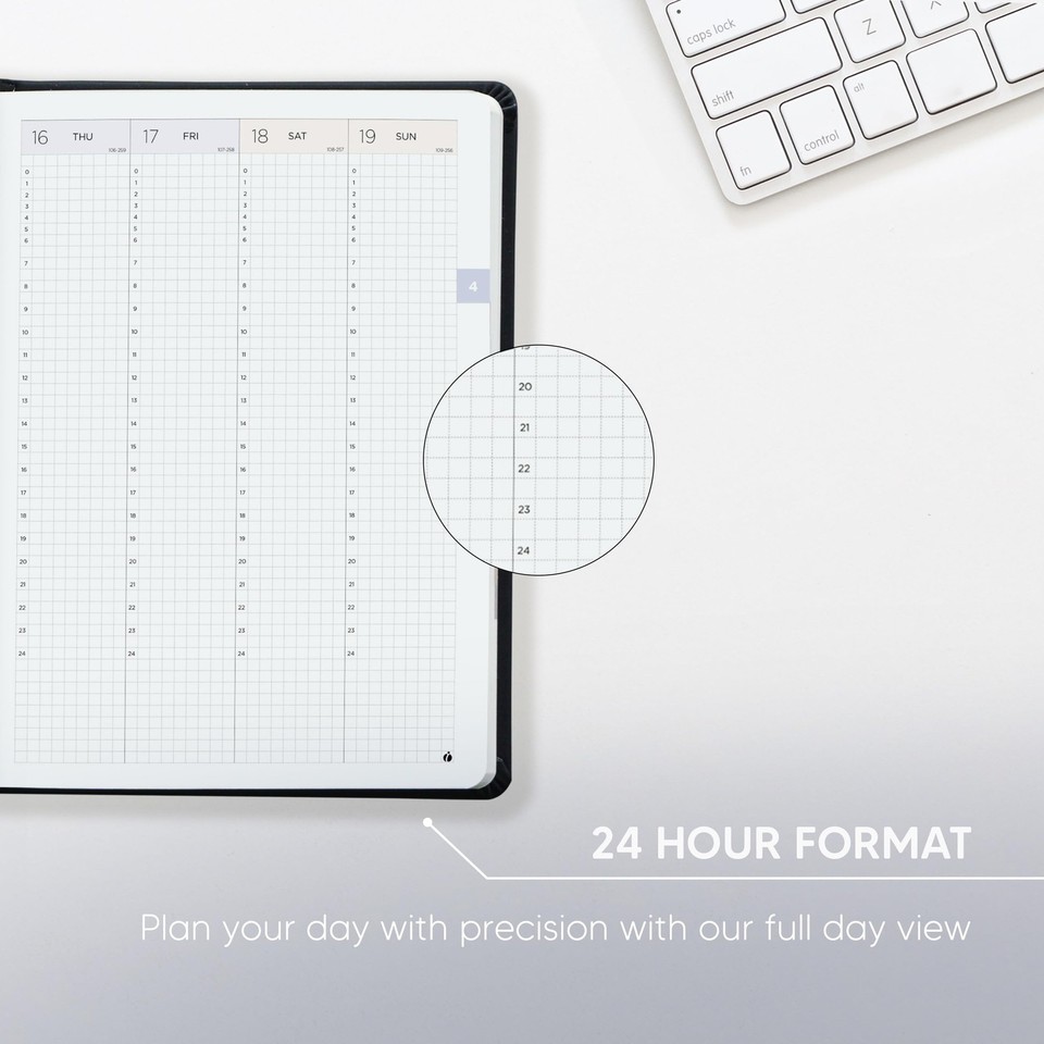24 Hour 2026 Dated Diary – A5 Week to View Planner – 2026 - A5, 2026 ...
