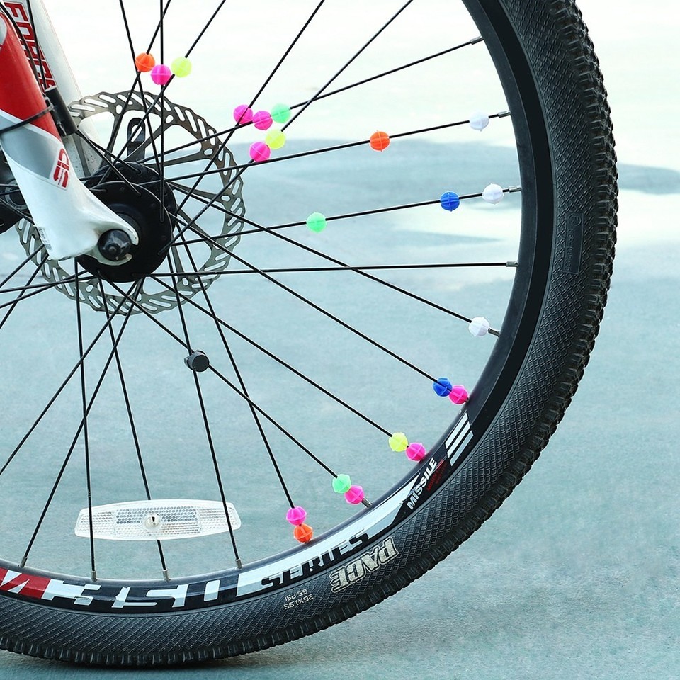 72 PCS Plastic Spoke Beads Round Decor Bike Wheel Accessories Boy | eBay Australia