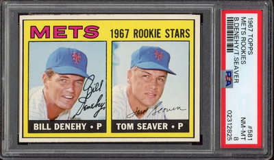 1967 Topps #581 Mets Rookies Tom Seaver ROOKIE PSA NM-MT 8 | eBay