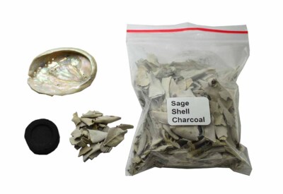 Abalone Shell 3 Inch Charcoal And White Sage Loose | eBay