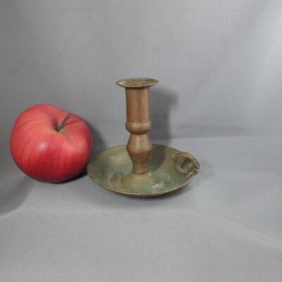 Antique Arts & Crafts Primitive Hammered Copper Finger Loop Candle ...