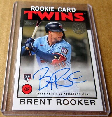 BRENT ROOKER 2021 Topps 35th Anniversary Auto Rookie Card RC Logo 1986🔥 ...