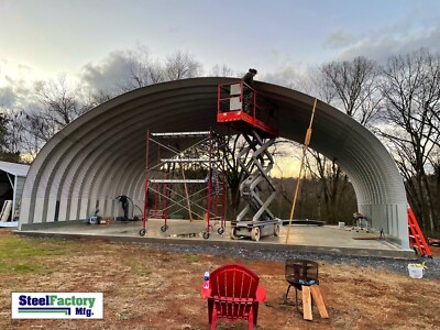 Steel Factory Mfg S40x60x16 Prefab Metal Arch Storage Building Garage ...