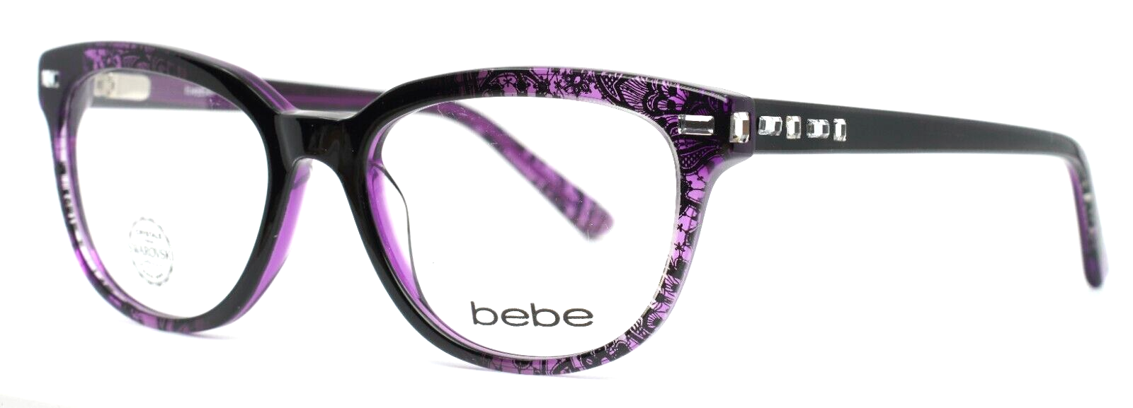 BEBE Witty BB5143 505 Plum Lace Womens Cat Eye Eyeglasses 50-17-135 B ...