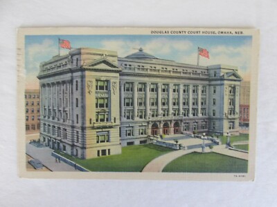 F509 vintage postcard Douglas County Court House Omaha NB NE Nebraska ...