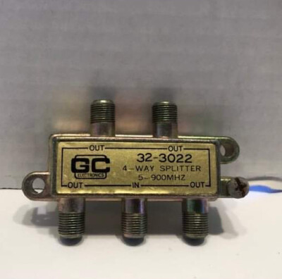 GC Electronics STK# 32-3022 4 Way Splitter 5-900MHz | eBay