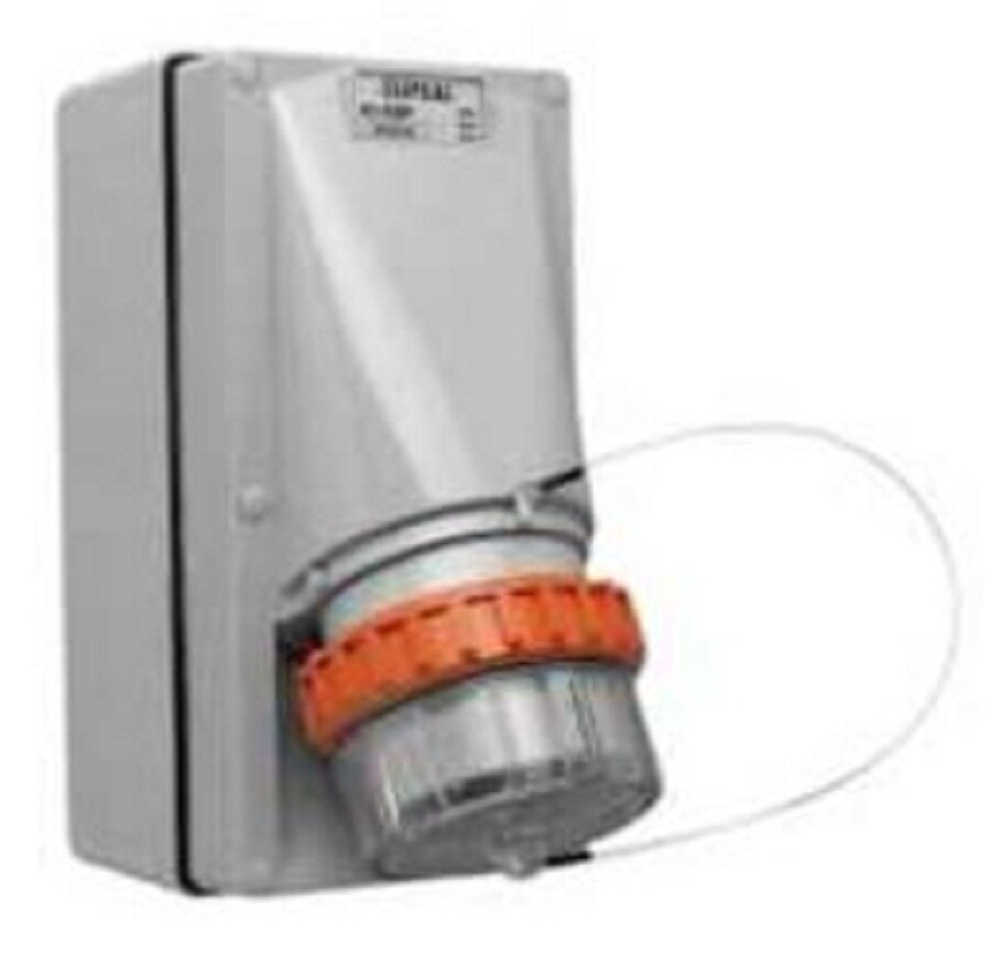 Clipsal 56-SERIES APPLIANCE INLET 500V 5-Pins Round, Angled GREY- 32A ...