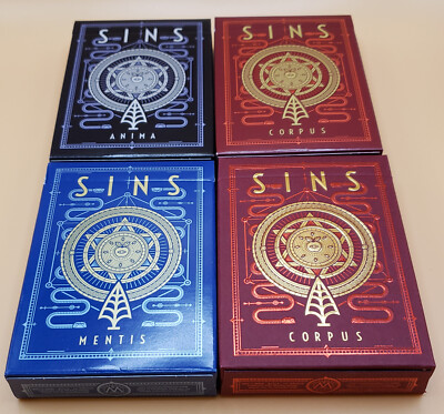SINS Playing Cards - Thirdway Industries - 4 Deck Set - Opened Unused ...