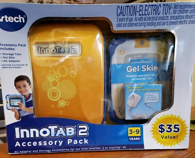 Vtech Innotab 2 Innotab 25 Accessory Pack Orange Storage Tote Gel Skin ...