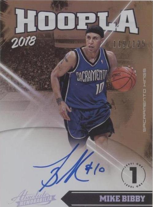 2018-19 Panini Absolute Memorabilia - Hoopla Signatures Mike Bibby #HS ...