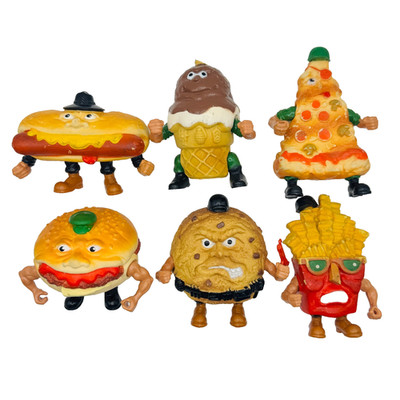 80s vtg FOOD FIGHTERS Action Figures 6x figures MATTEL Toys 1988 Combat ...