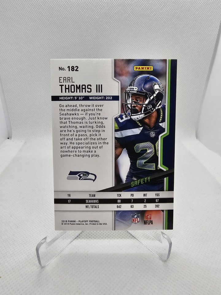 Earl Thomas III - Seahawks Ravens - 2018 Playoff - Green Kickoff ...