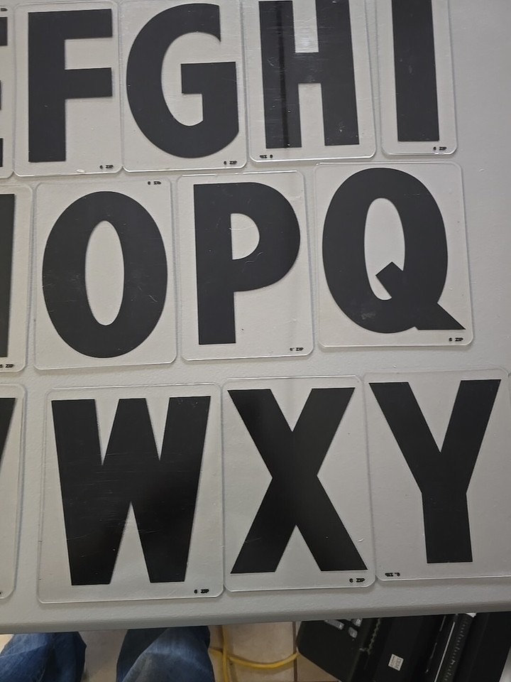 Lot 6" Acrylic Wagner Zip-Change Marquee Sign Changeable Letters Full ...