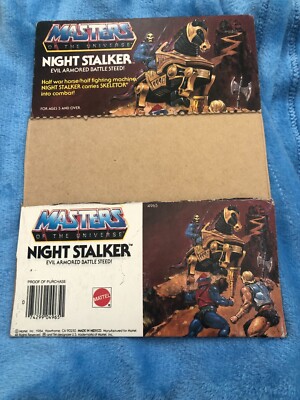 1986 Vintage MOTU NIGHT STALKER CARD BACK MASTERS OF THE UNIVERSE | eBay