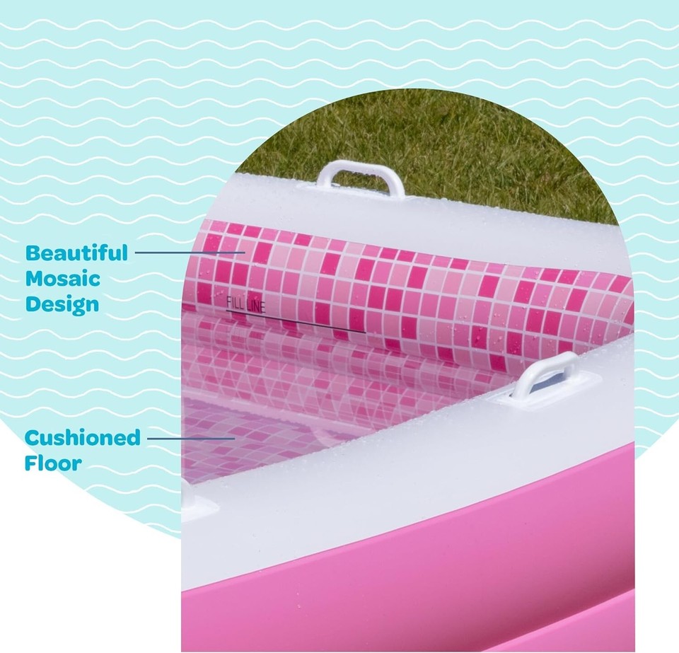 Swimming Pool Inflatable Kids Family Children Blow up Floor Pink ...