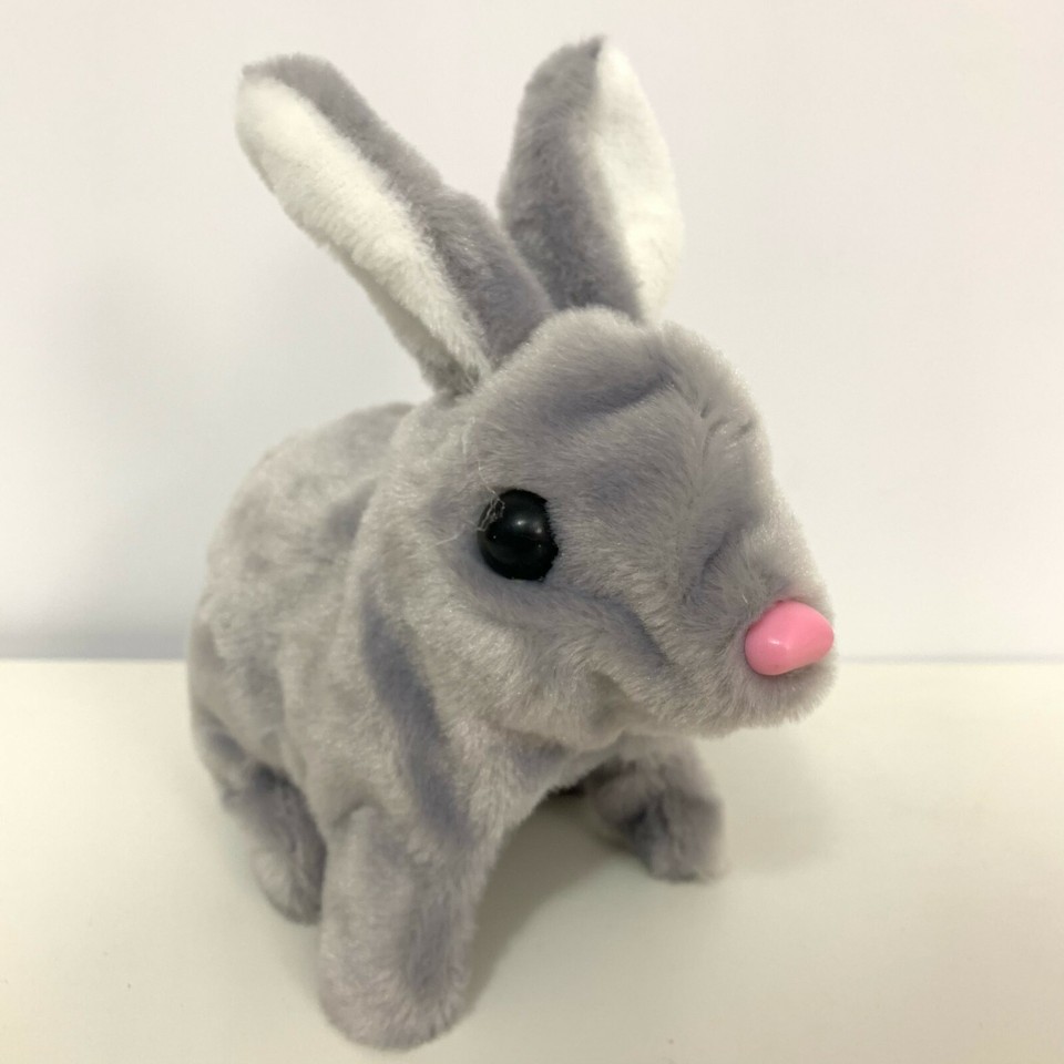 Electronic Plush Bunny, Rabbit, Squeaking Walking Wagging, Moving Pet ...