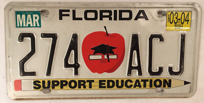 SUPPORT EDUCATION TEACHER license plate Apple School Student Educator ...