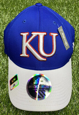 Adidas Kansas Jayhawks Official Sideline KU Fitted Hat NWT Size S/M ...