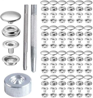 Stainless Steel Snap Fastener, 200 Pieces 15Mm Heavy Duty Snap Button ...