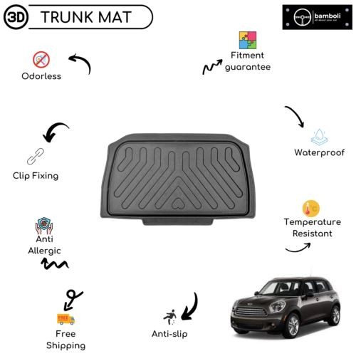 Vehicle Specific Rubber Trunk Mat Cargo Liner for Mini Countryman 2010 ...