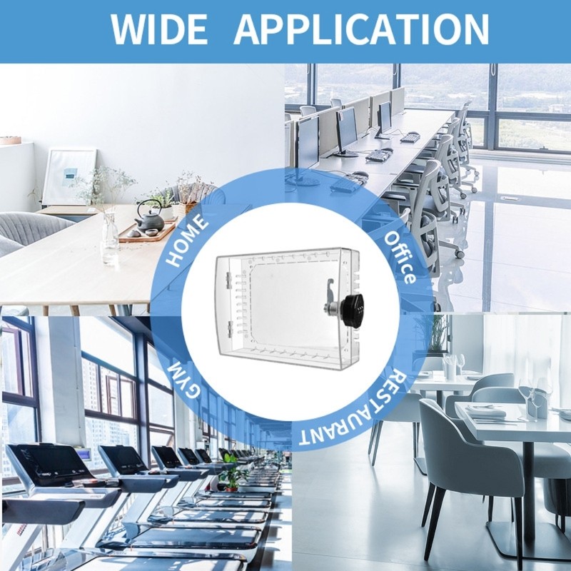 Clear Thermostat Protector Box with Lock for Home Office Rental ...