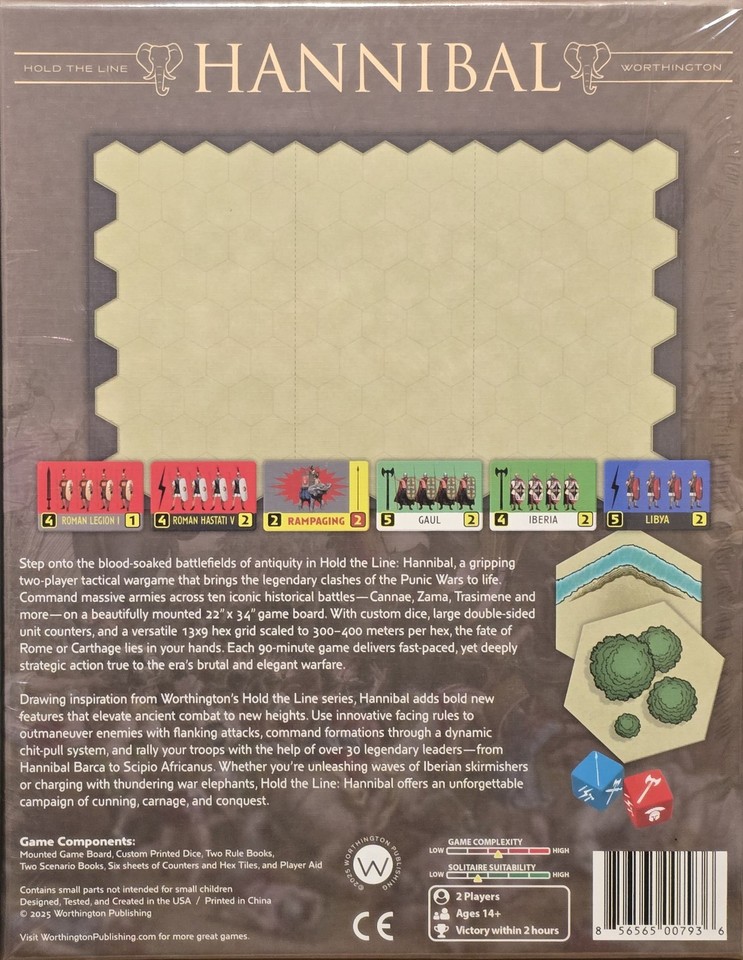 Worthington Games Hold the Line: Hannibal New In Shrink Wrap Fast ...