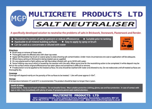 Salt Neutraliser and Remover Anti-sulphate Treat Brickwork Stone ...