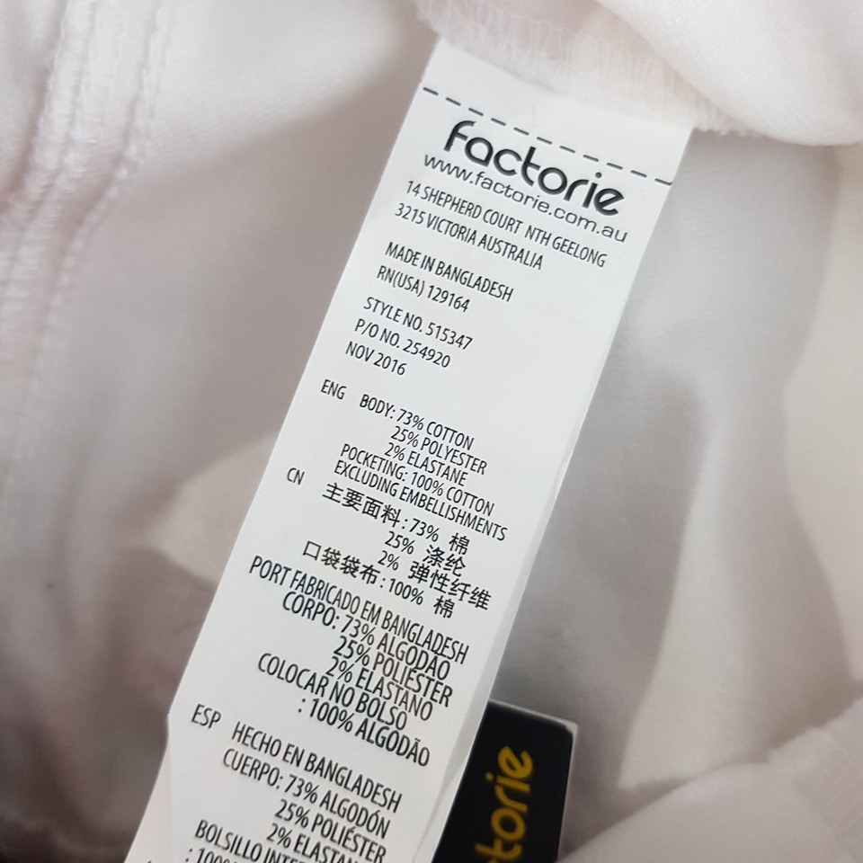 Factorie Womens Size 8 White Jegging Jala Pants Brand New Tags | eBay ...