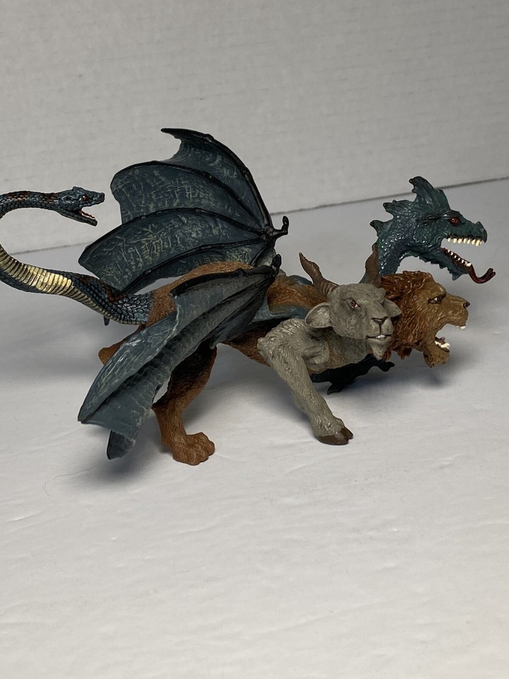Safari Ltd. Chimera 3 Headed Dragon Lion Goat /Snake Tail Toy Action ...