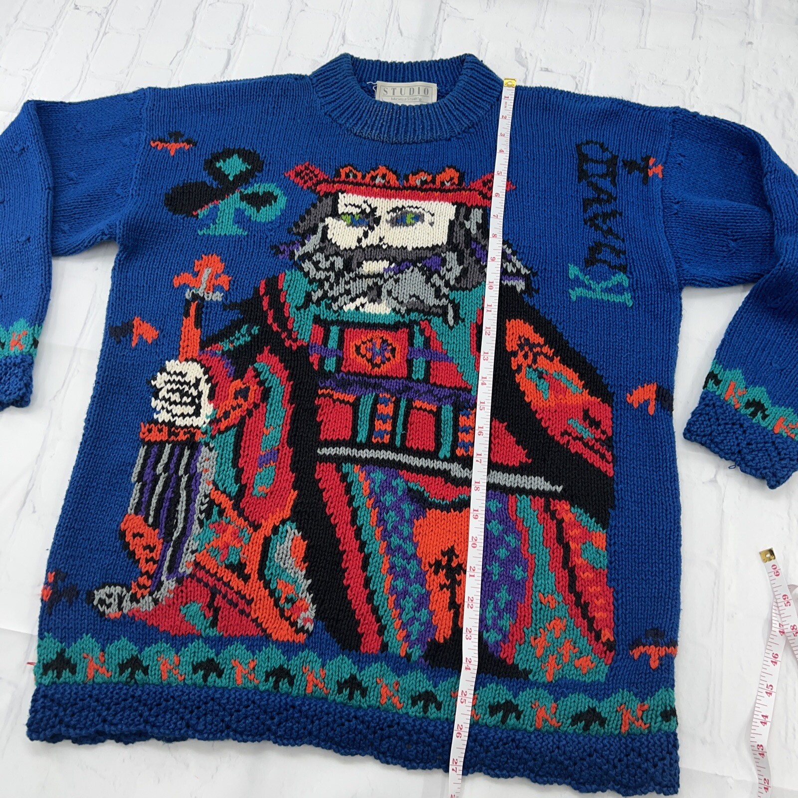 RARE Vintage Michelle Stuart Hand Knit King Cards Kna… - Gem