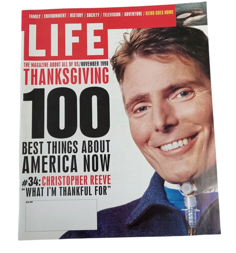 November 1998 LIFE MAGAZINE Christopher Reeve NO LABEL Excellent | eBay