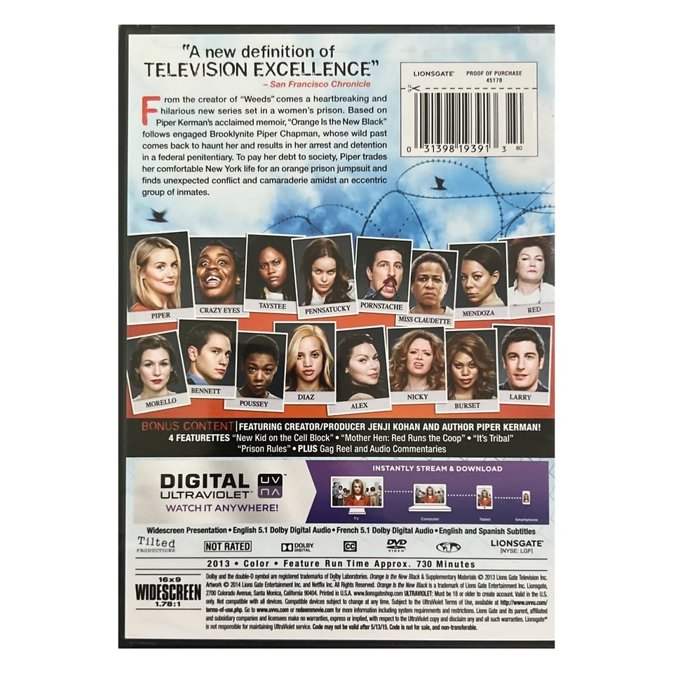 Orange Is The New Black (DVD, 2013) Season One - NEW SEALED 31398193913 ...
