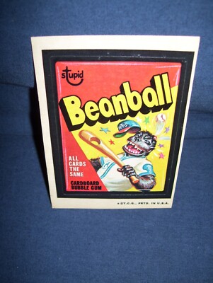 Wacky Packages Beanball Sticker Series 3 Tan Back 1973 | eBay