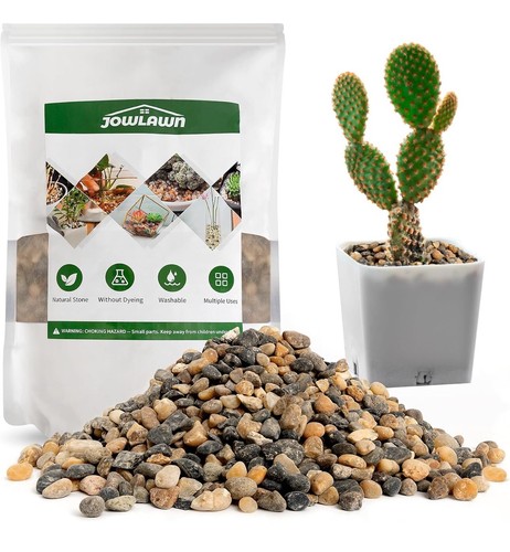 3lb Decorative Rocks for Planters, Polished River Stones, 6-9mm (472 ...