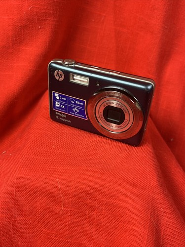 HP PW460t 12.1MP Digital Camera 4x Optical Zoom Lens Blue Rare No ...