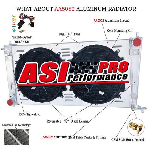 3-Row Radiator Shroud Fan for 99-2004 Ford F150 F250 F350 Expedition 4. ...