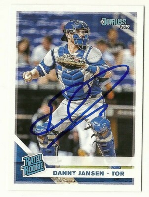 2019 DONRUSS #35 DANNY JANSEN JAYS AUTOGRAPHED SIGNED BASEBALL ROOKIE ...