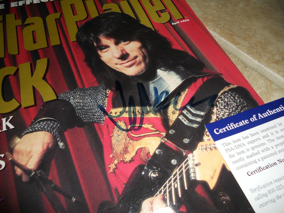 Jeff Beck Yardbirds Signed Autograph Guitar Player Magazine Photo PSA ...