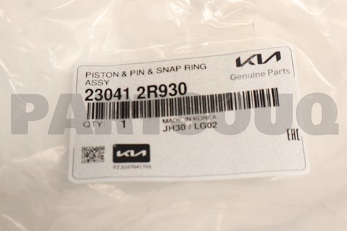 230412R930 Genuine Hyundai / KIA PISTON & PIN & SNAP RING ASSY | eBay