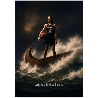 Indiana Fever Caitlin Clark Rising Tide Basketball Poster | eBay