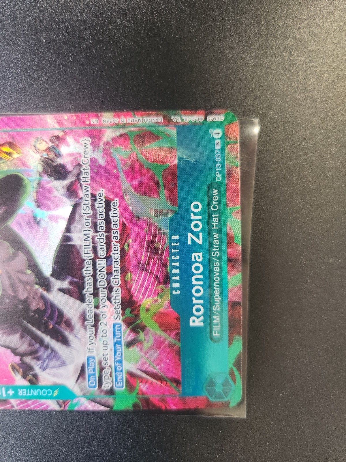 ONE PIECE ZORO OP15 TR ENG - OP13-037 Roronoa Zoro Treasure Rare OP-15 ...