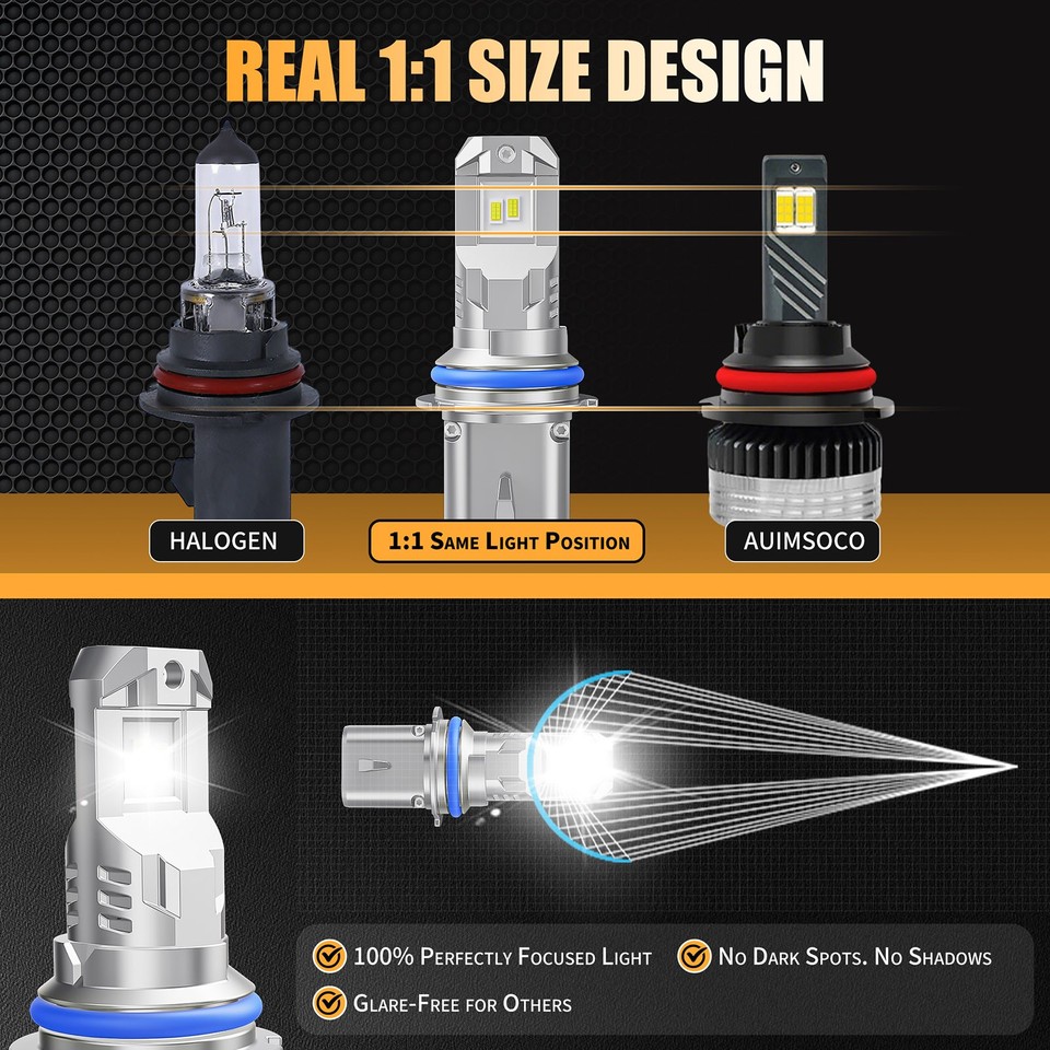 For Mitsubishi Lancer 2002-2007 LED Headlight High-Low Light White Beam ...