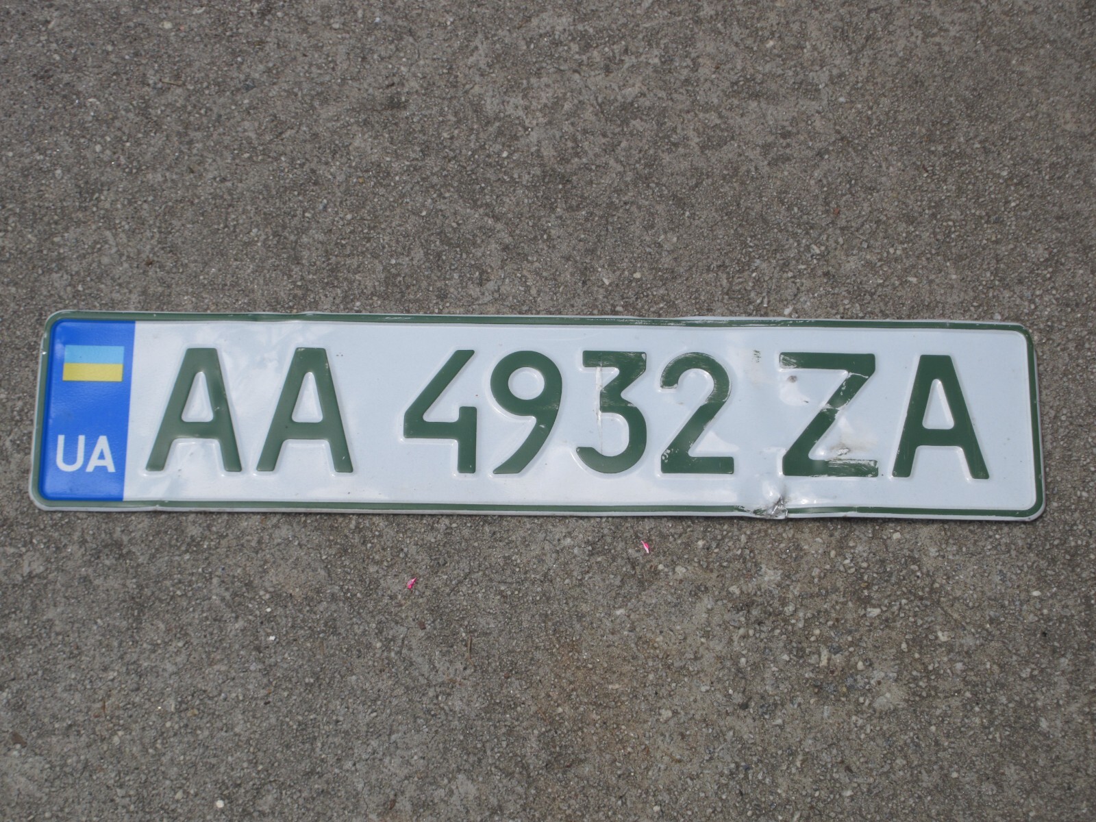 Ukraine Electric Vehicle License Plate Ukrainian Flag Kyiv City AA 4932 ...