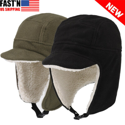 Skull Cap with Ear Flaps, Winter Windproof Soft Warm Polar Fleece ...